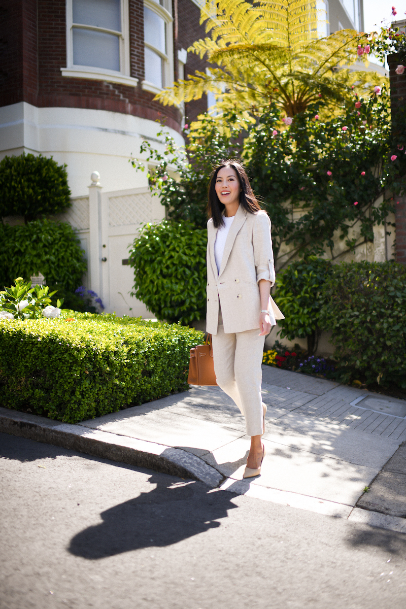 Linen Suit 9to5chic